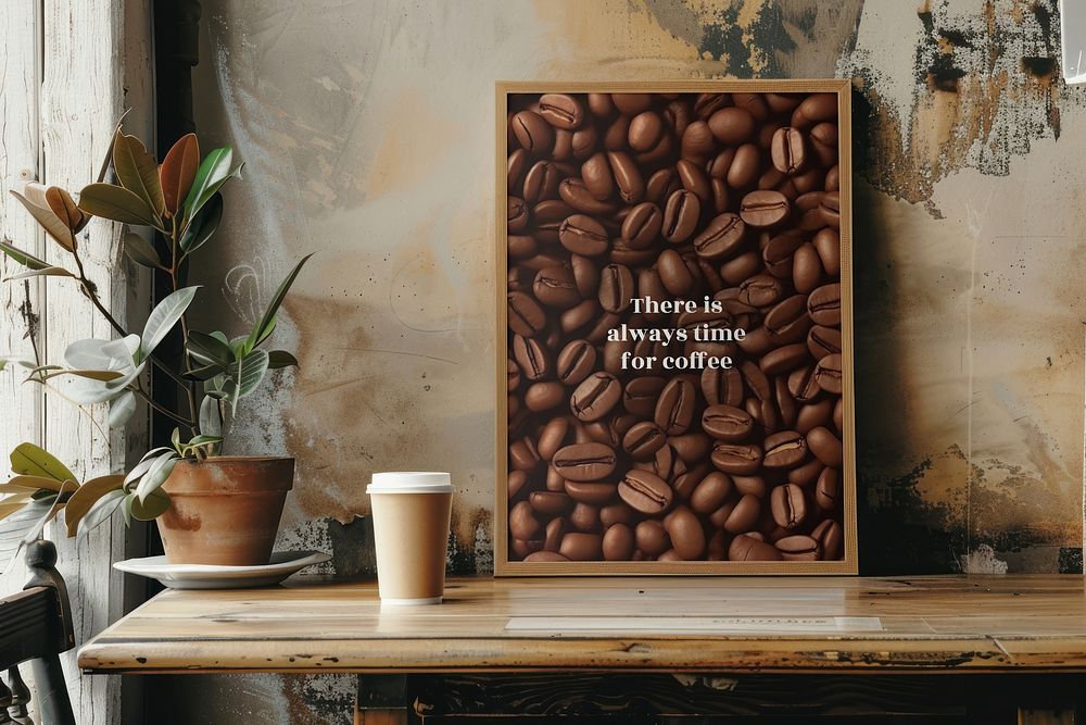 Cafe poster frame mockup psd | Premium PSD Mockup - rawpixel