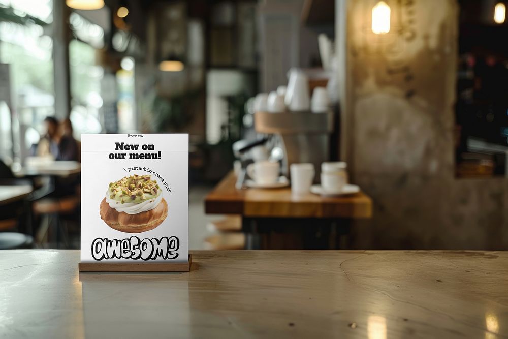 Cafe counter menu mockup psd | Premium PSD Mockup - rawpixel