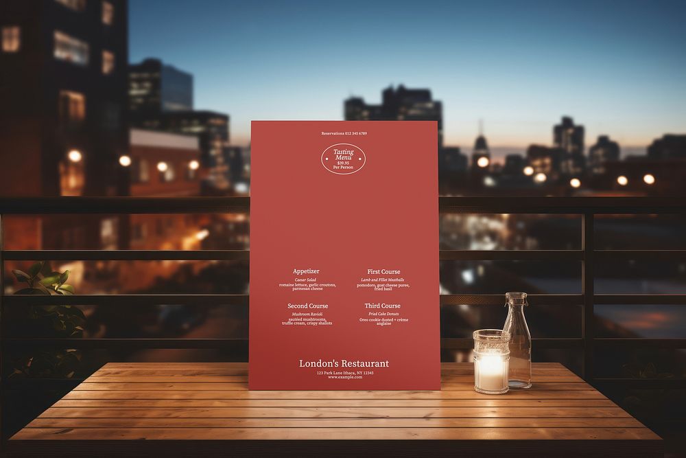 Restaurant table menu mockup psd | Premium PSD Mockup - rawpixel