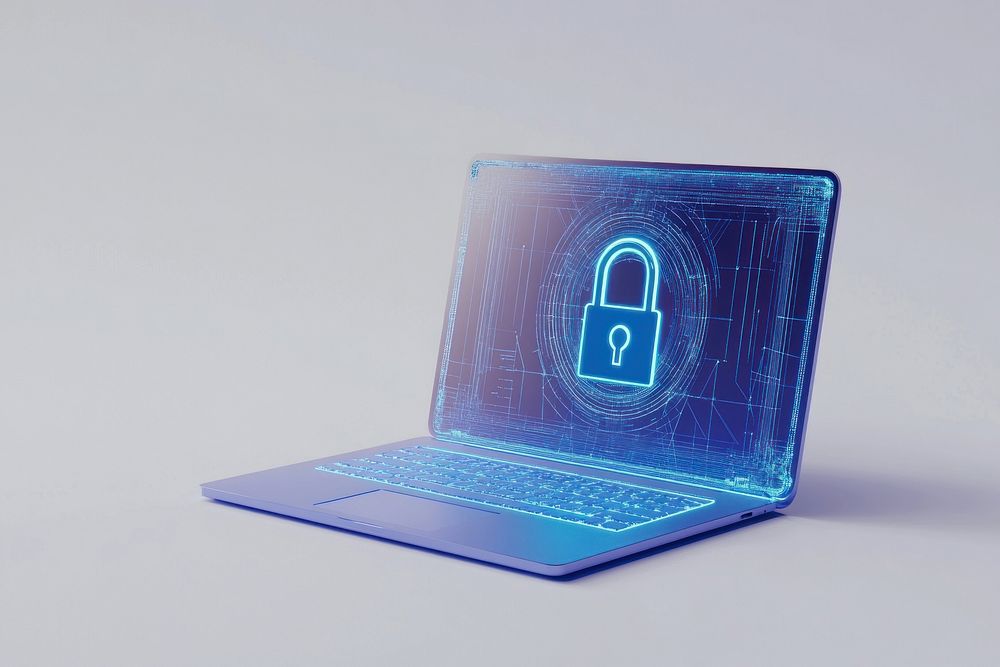 laptop padlock and digital security | Free Photo - rawpixel