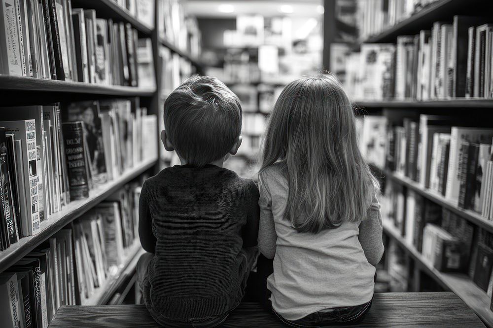 Children reading books in library | Free Photo - rawpixel