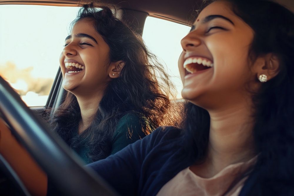 Joyful friends driving together | Free Photo - rawpixel