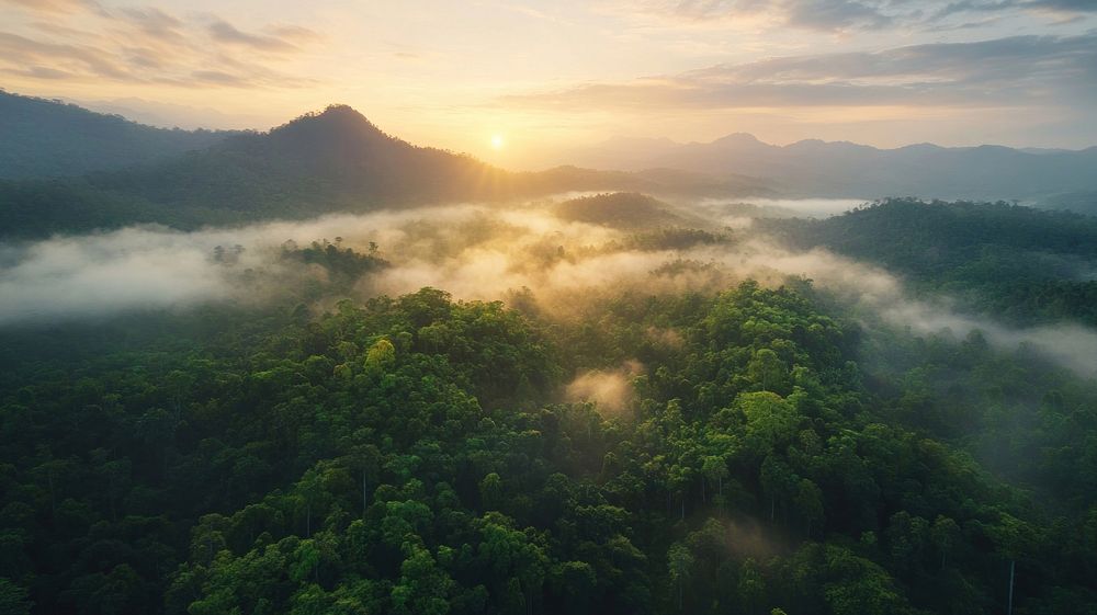 Foggy rain forest mountain vegetation | Free Photo - rawpixel