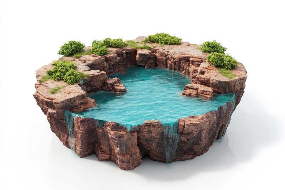 Real flat floating island rock | Free Photo - rawpixel