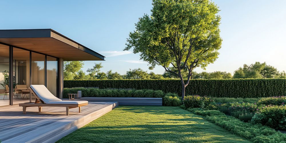 Modern house backyard architecture outdoors | Free Photo - rawpixel