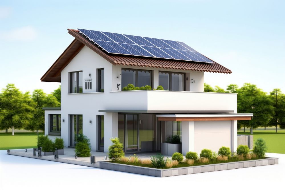 Solar panels house architecture building. | Free Photo - rawpixel