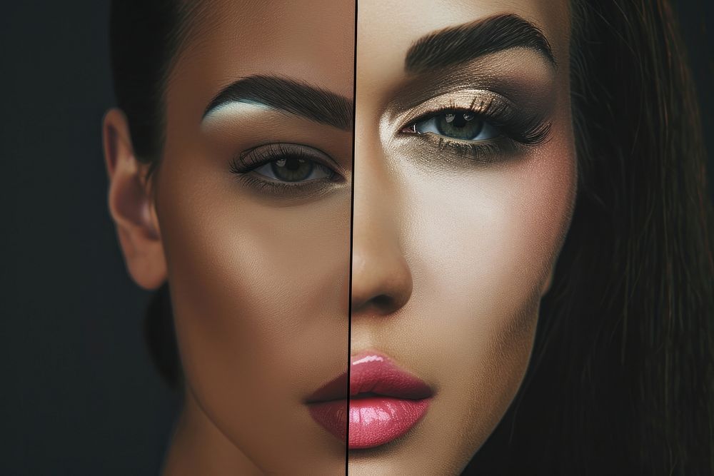 Woman face cosmetics portrait beauty. | Free Photo - rawpixel