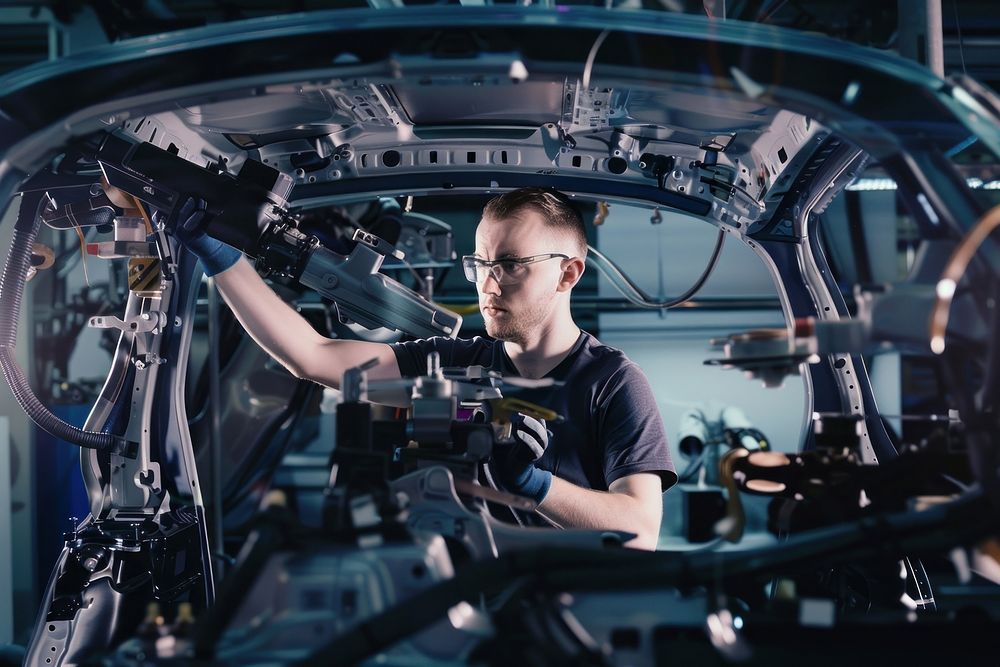 Engineer worker manufacturing factory car. | Free Photo - rawpixel