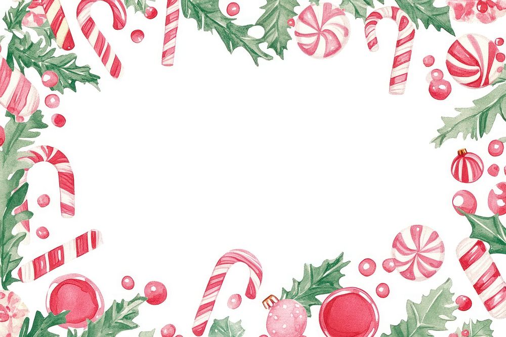 Printable christmas candy border frame | Free Photo Illustration - rawpixel
