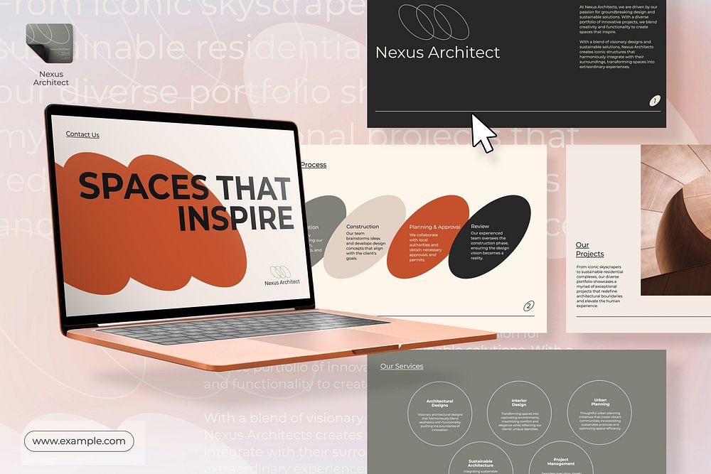 architectural website laptop screen mockup | Premium PSD Mockup - rawpixel