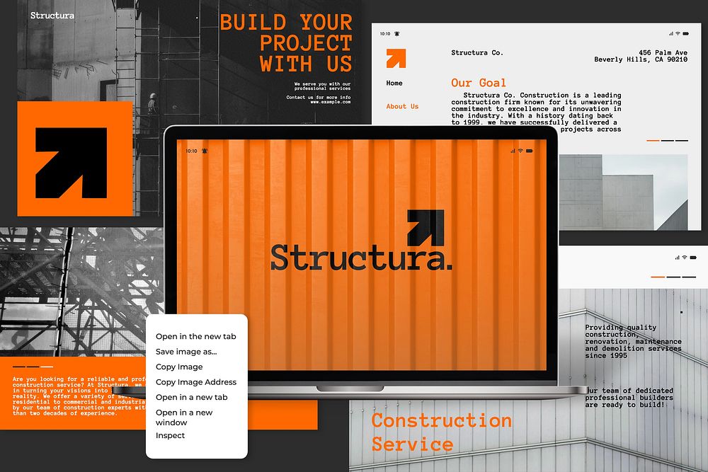 Modern construction service website design | Free Photo - rawpixel