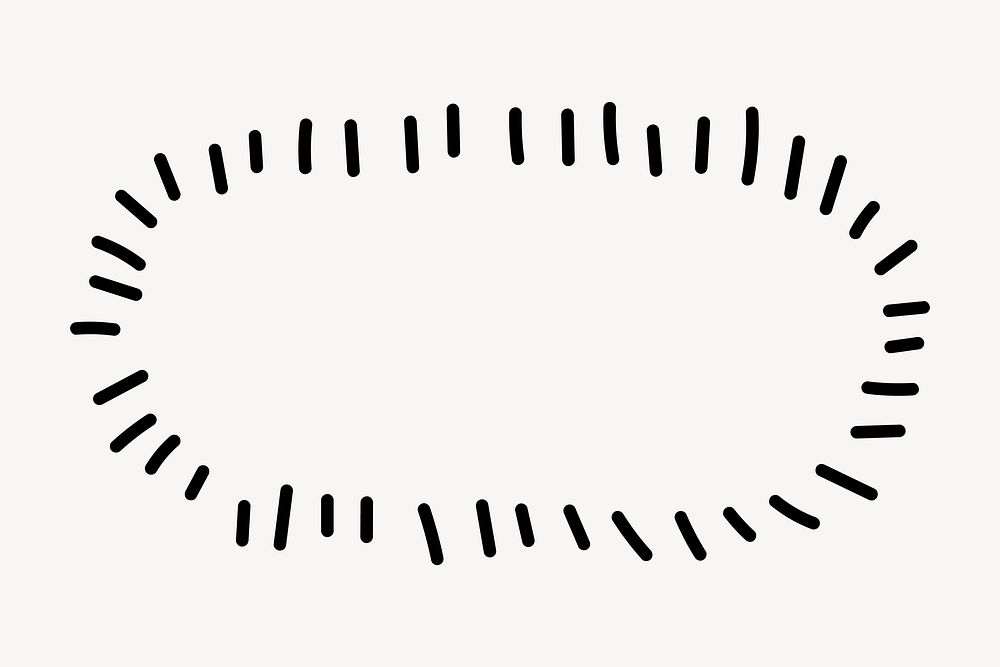 Abstract oval dashed line illustration | Free Vector - rawpixel