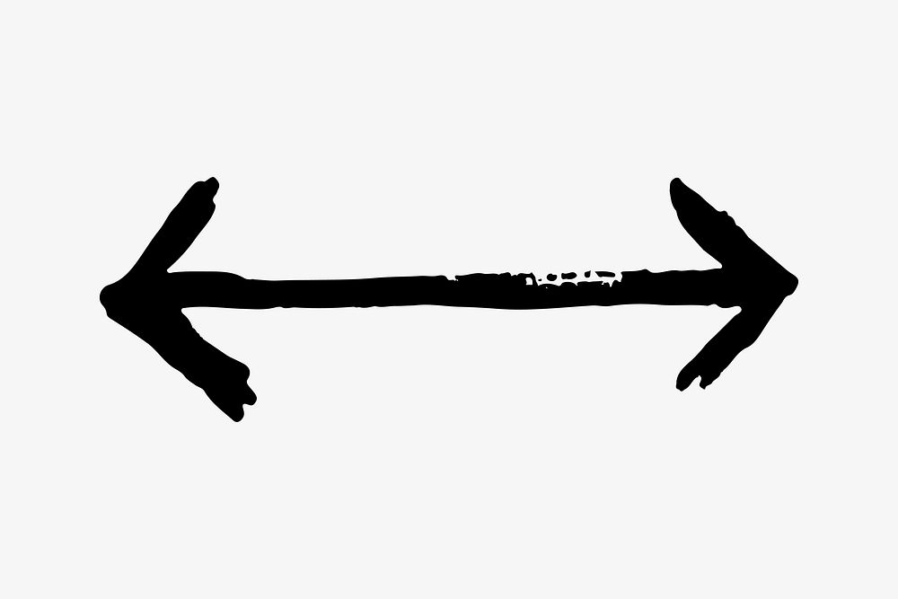 Hand-drawn double-ended arrow illustration vector | Free Vector ...