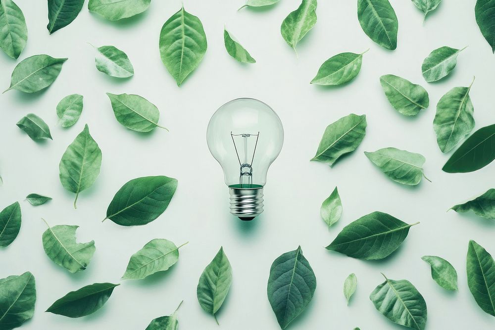 Light bulb leaves green leaf. | Free Photo - rawpixel