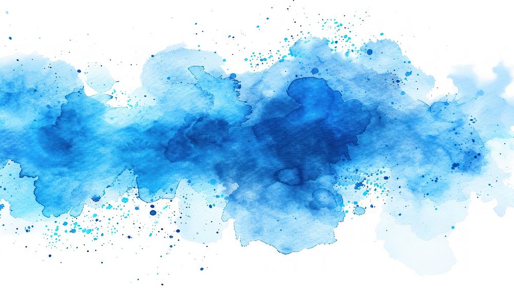 Abstract blue watercolor splash | Free Photo Illustration - rawpixel