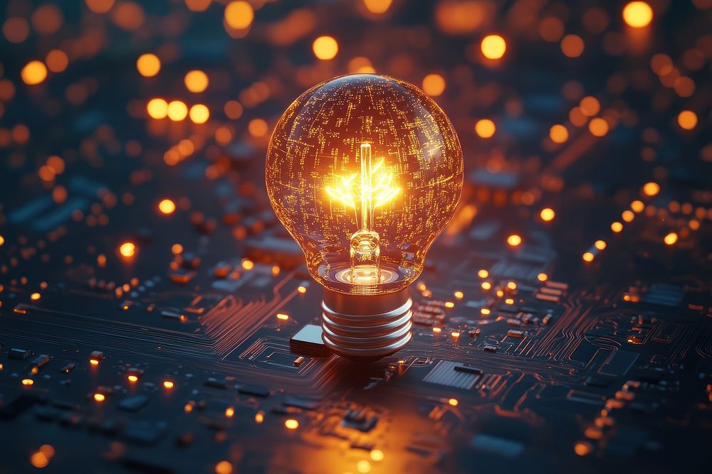 Abstract light bulb center glowing | Free Photo - rawpixel