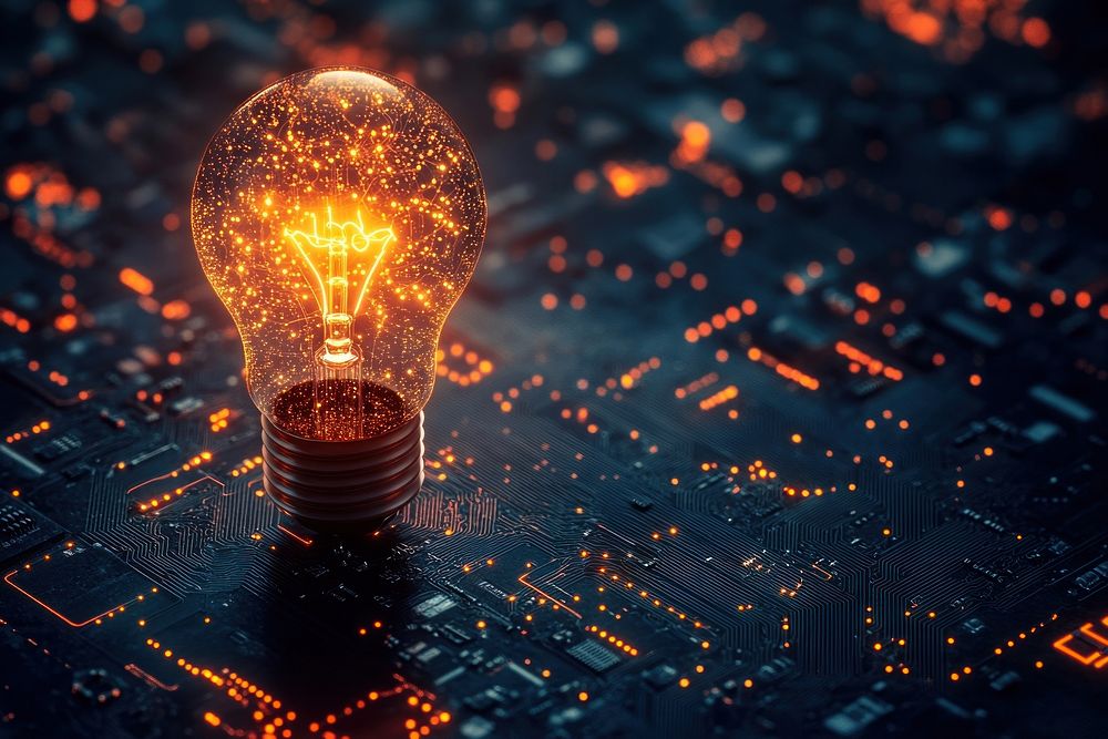 Abstract light bulb center glowing | Free Photo - rawpixel