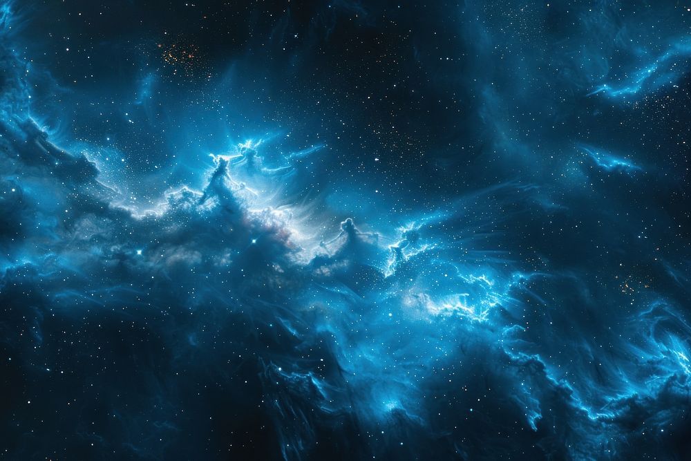 Mystical cosmic blue nebula | Premium Photo - rawpixel