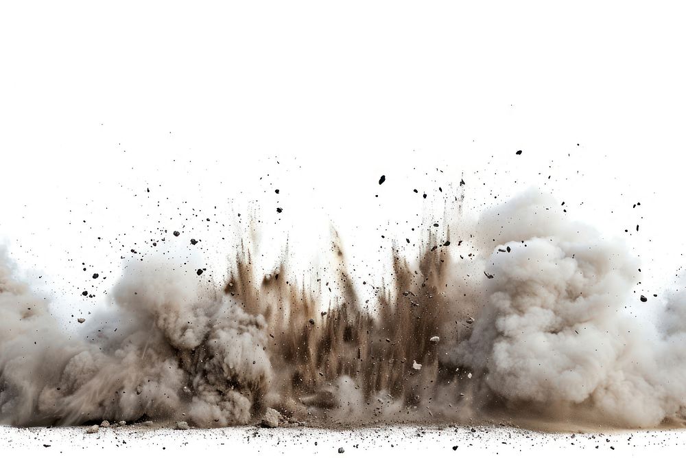 Dynamic explosion with flying debris | Free Photo - rawpixel