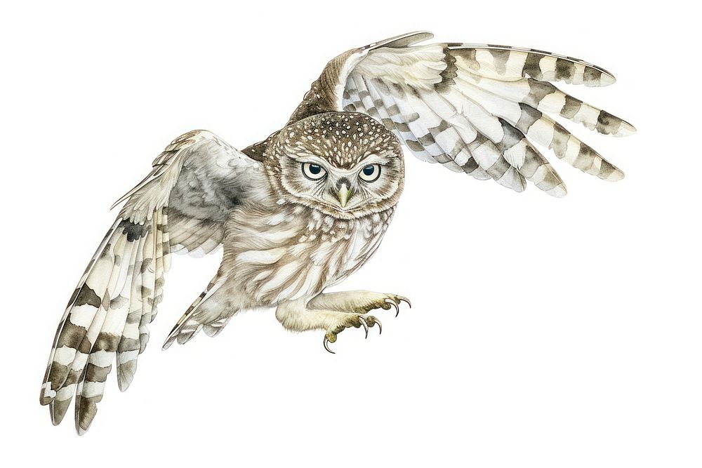 Detailed flying owl illustration | Free Photo Illustration - rawpixel