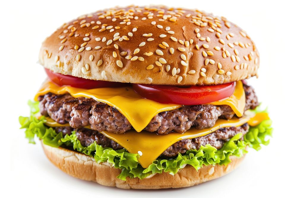 Delicious double cheeseburger with toppings | Free Photo - rawpixel