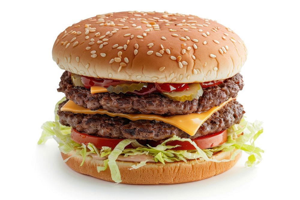 Delicious double cheeseburger with toppings | Free Photo - rawpixel