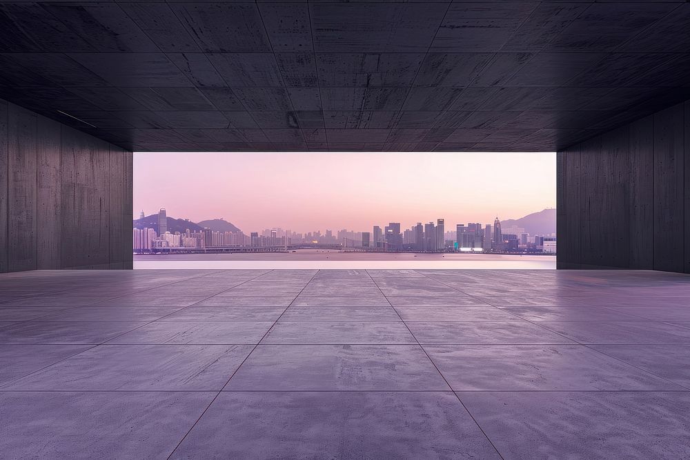 Modern cityscape through concrete frame | Free Photo - rawpixel