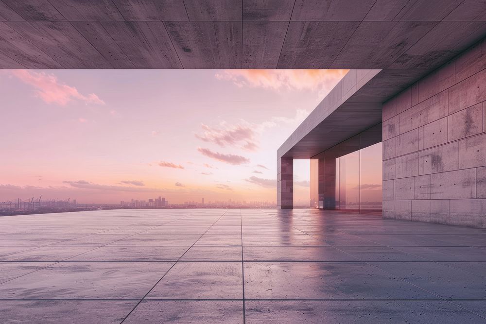 Modern architectural structure at sunset | Free Photo - rawpixel