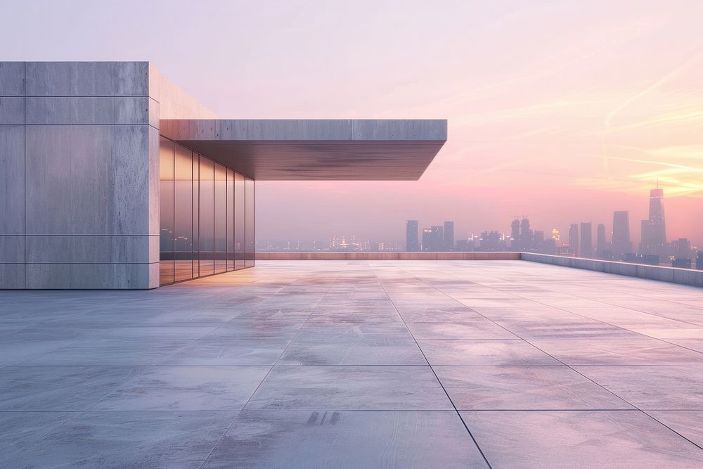 Modern rooftop cityscape sunset | Free Photo - rawpixel