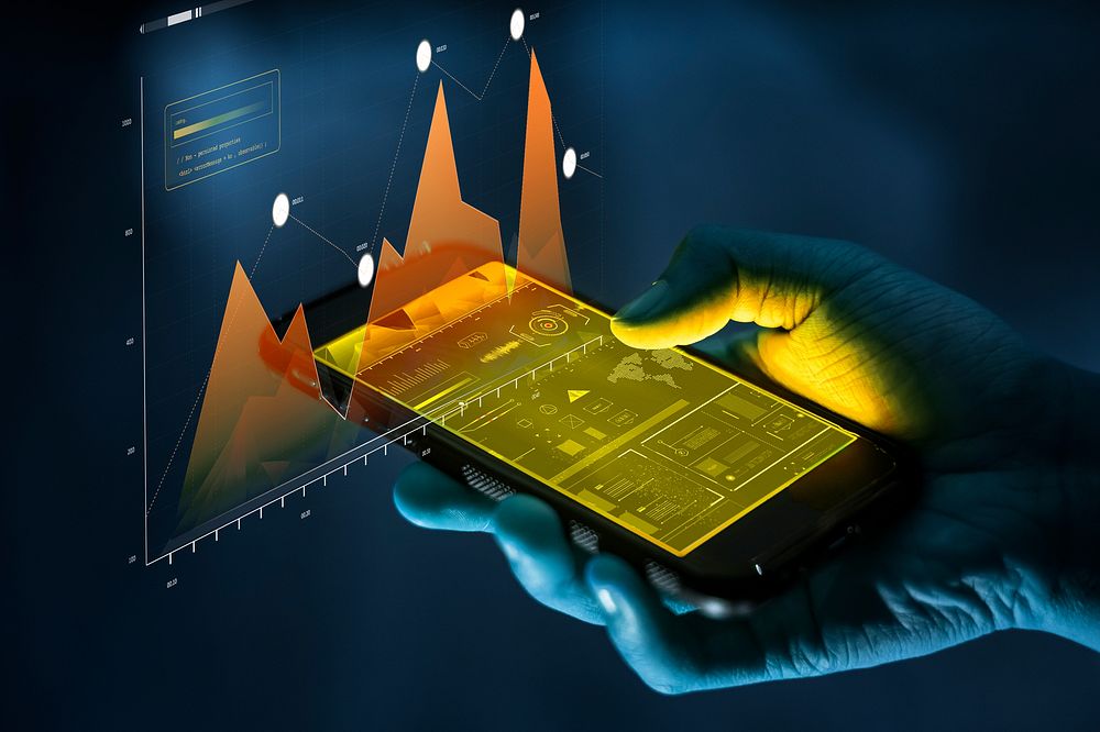 Futuristic mobile data analysis technology | Free Photo - rawpixel
