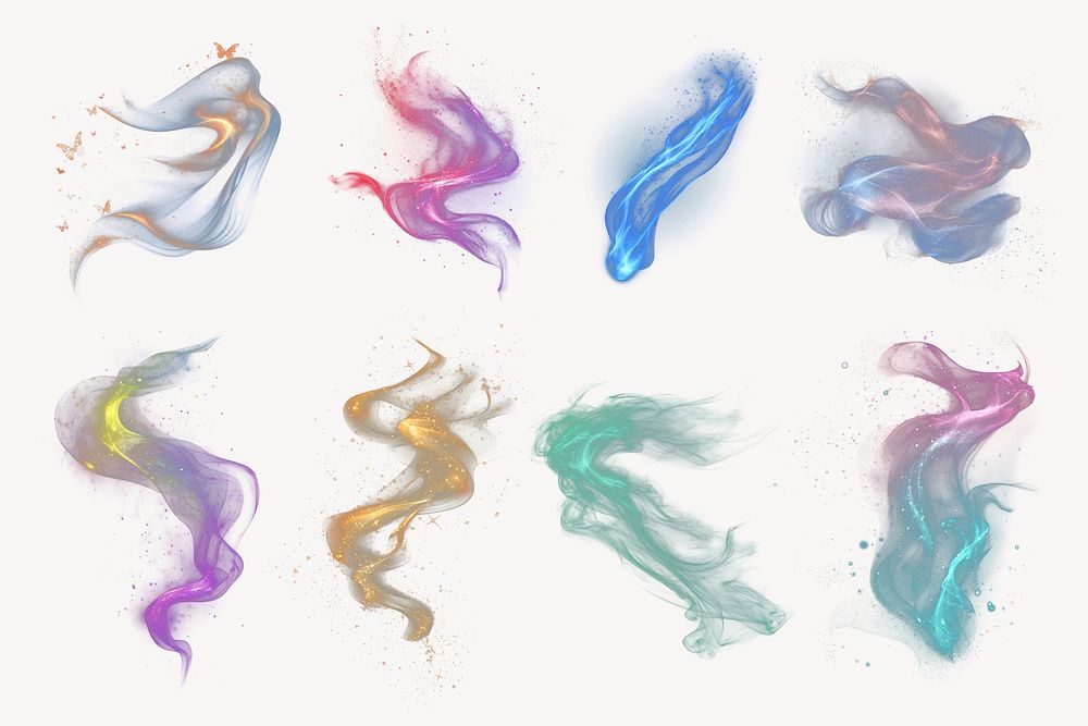 Ethereal flow design element set | Free Photo - rawpixel