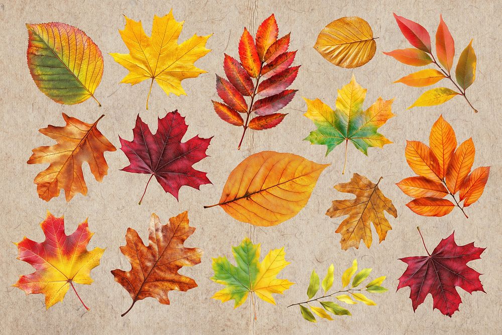 Autumn leaf design element set | Free Photo - rawpixel