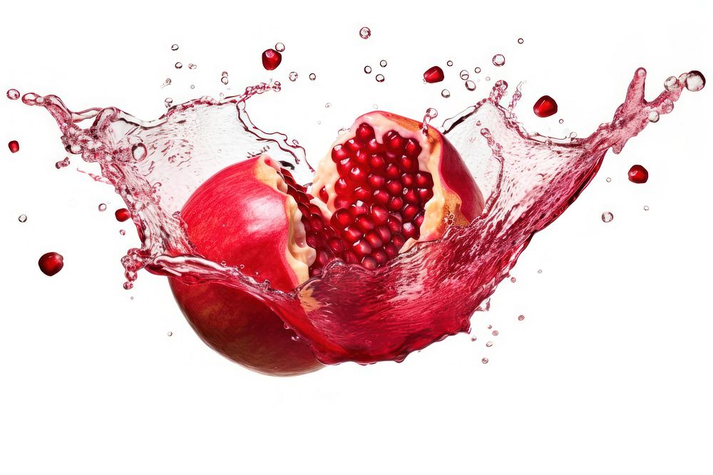 Pomegranate juice splash pomegranate produce | Free Photo - rawpixel