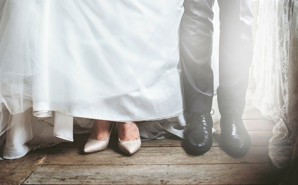 Bride groom wedding shoes together | Free Photo - rawpixel