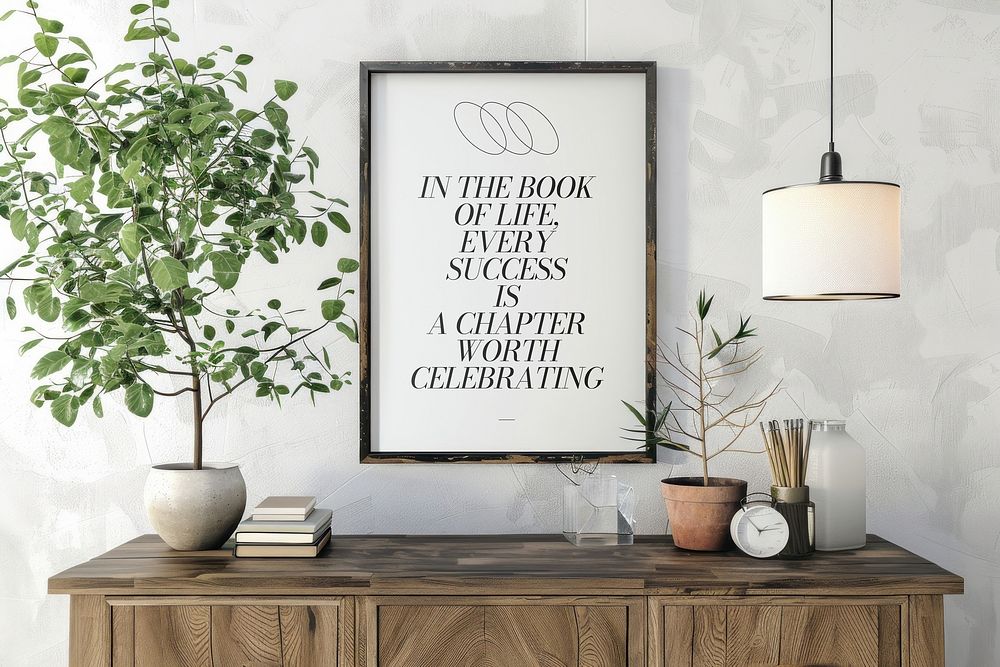 Inspirational quote poster photo frame | Premium PSD Mockup - rawpixel