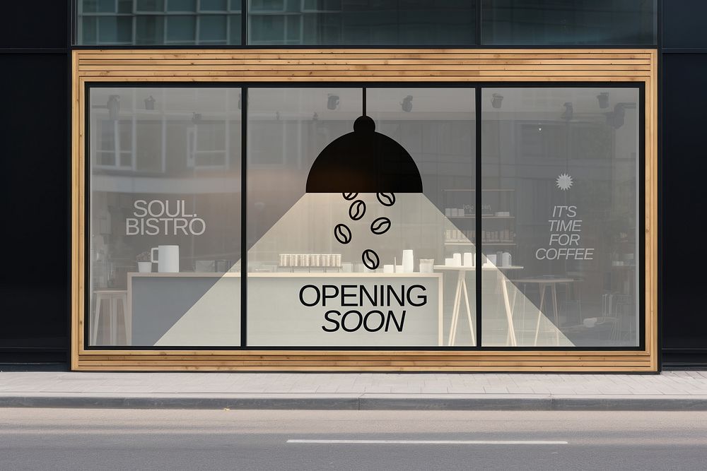 Modern cafe storefront mockup psd | Premium PSD Mockup - rawpixel