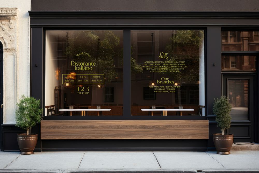 Restaurant storefront signage mockup psd | Premium PSD Mockup - rawpixel
