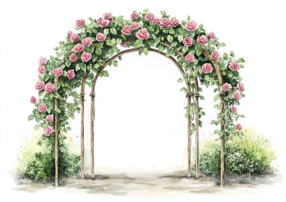 Garden Arches garden arch rose. | Free Photo Illustration - rawpixel