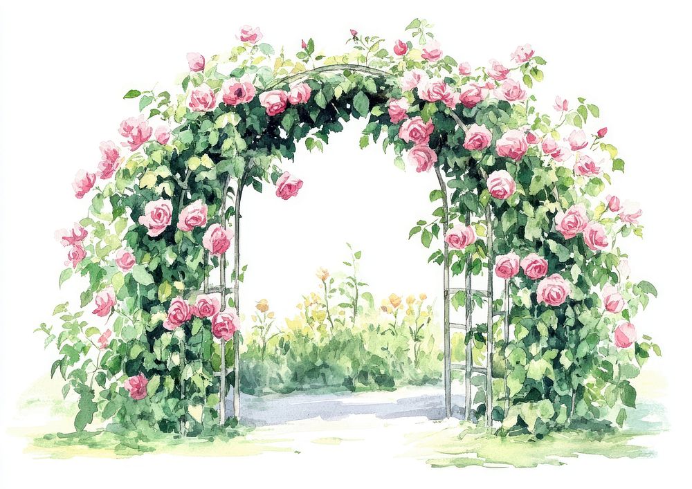 Garden Arches garden roses arch. | Free Photo Illustration - rawpixel