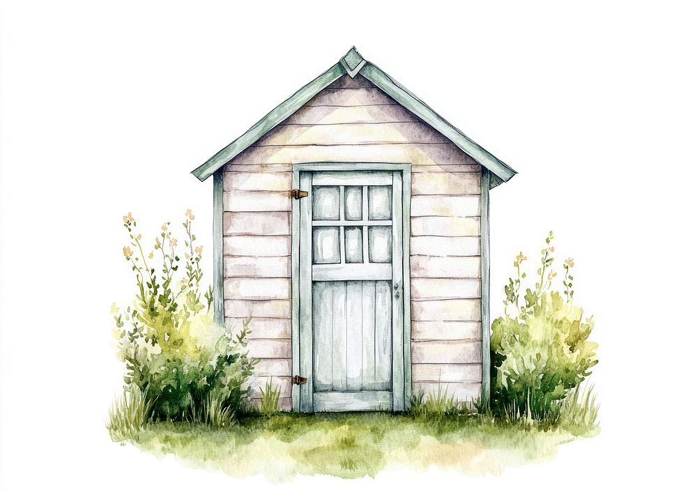 Garden Sheds illustration countryside watercolor. | Free Photo ...