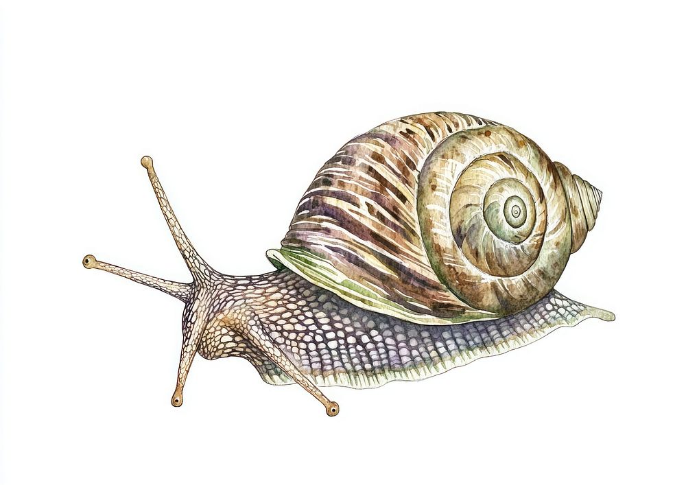 Flying Snail snail illustration watercolor. | Free Photo Illustration ...