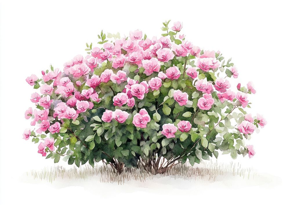 Rock Rose plant bushes art | Free Photo Illustration - rawpixel