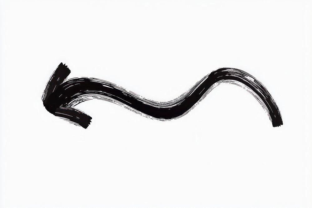 Squiggle arrow black illustration directional. | Free Photo ...