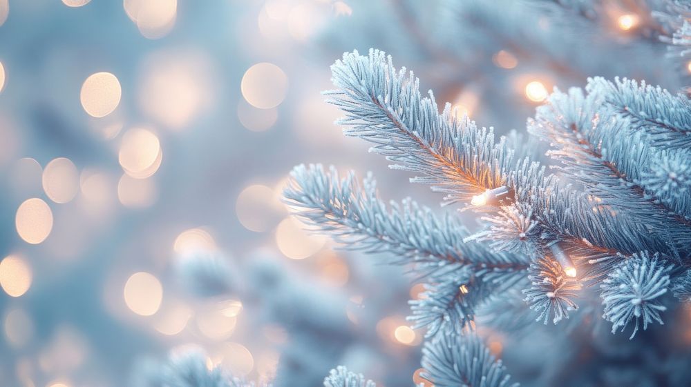 Frosted pine tree branches background | Free Photo - rawpixel
