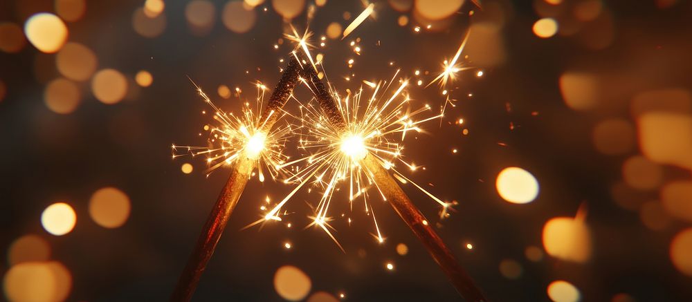 Two glowing sparklers light celebration | Free Photo - rawpixel