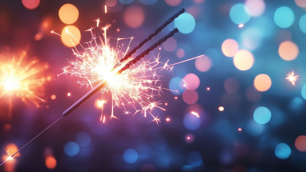 Two glowing sparklers light celebration | Free Photo - rawpixel