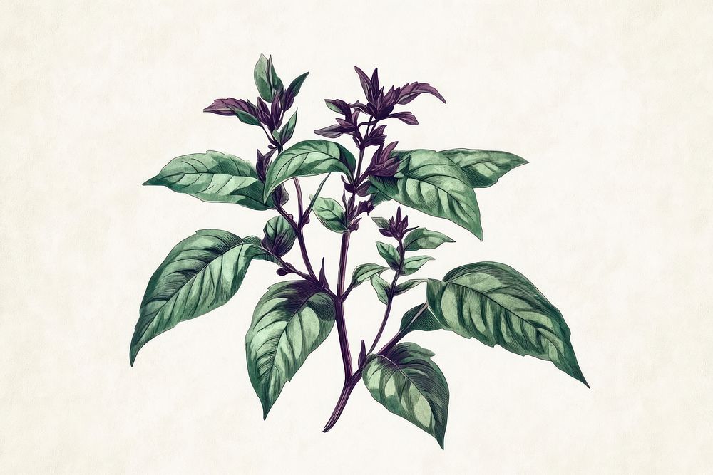 A Basil art illustration drawing | Free Photo Illustration - rawpixel