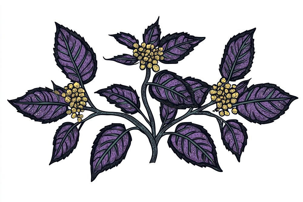 A Basil art illustration pattern. | Free Photo Illustration - rawpixel