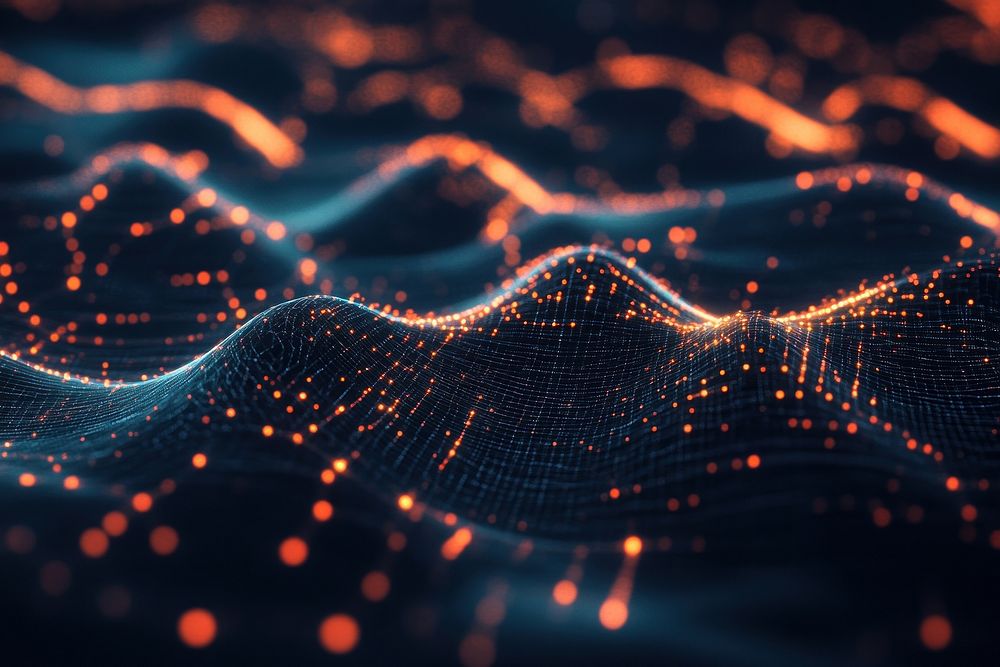 Geometric Abstract digital data lights | Free Photo Illustration - rawpixel