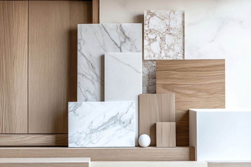 Material sample moodboard wood interior | Free Photo - rawpixel